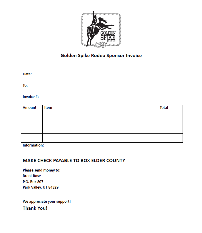 Sponsors – Golden Spike Rodeo